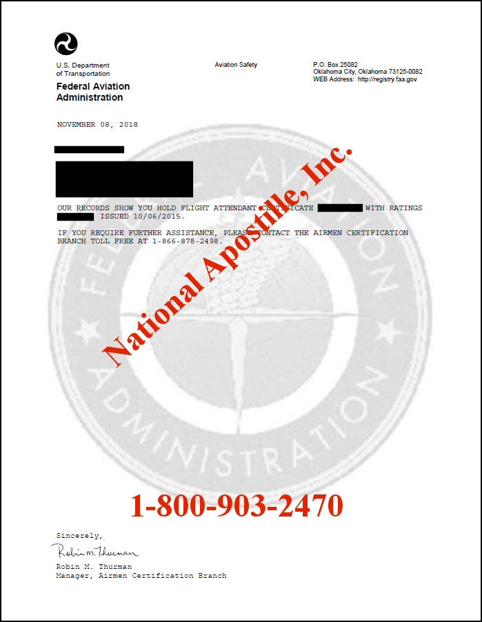 FAA Apostille