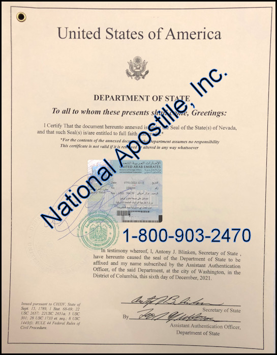 UAE Embassy Document Legalization